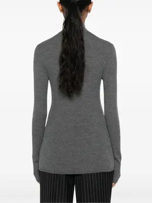 Brunello Cucinelli Monili Detail High Neck Jumper - Grey