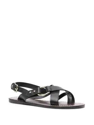 Soeur Florence Leather Sandals - Black