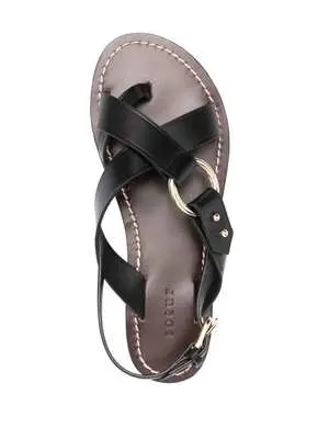 Soeur Florence Leather Sandals - Black