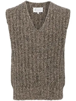 MAISON MARGIELA V-neck Chunky-knit Vest