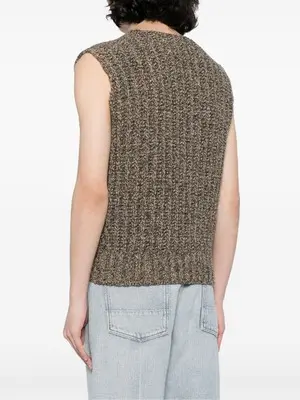 MAISON MARGIELA V-neck Chunky-knit Vest