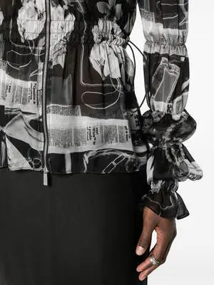Off-White Xray Silk Blouse