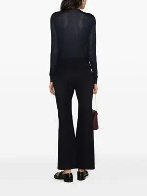 JOSEPH Tafira Mid-rise Flared Trousers - Blue