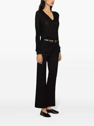 JOSEPH Tafira Mid-rise Trousers - Black