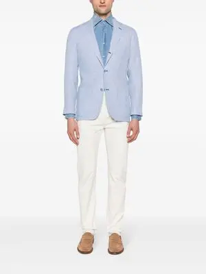 SARTORIO NAPOLI Panelled Denim Shirt - Blue