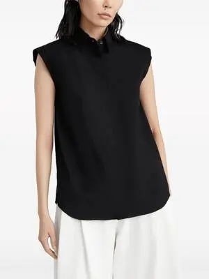Brunello Cucinelli Monili-trim Sleeveless Shirt
