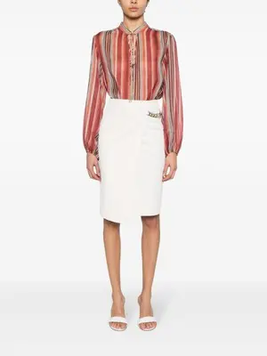 Liu Jo Tassel-detail Striped Blouse