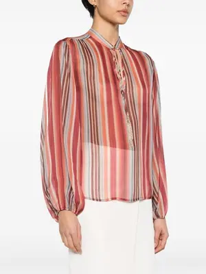 Liu Jo Tassel-detail Striped Blouse