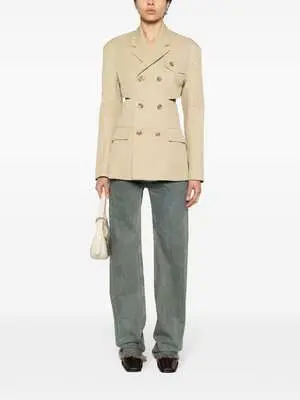 R13 Double-breasted Blazer With Open Back