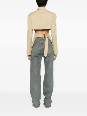 R13 Double-breasted Blazer With Open Back