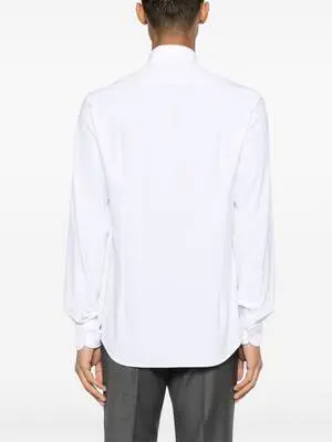 Corneliani Spread-collar Stretch-jersey Shirt - White