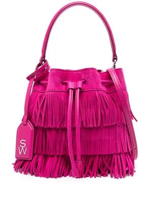 STUART WEITZMAN Rae Fringed Suede Mini Bag