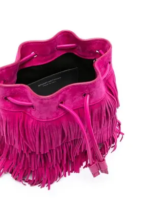 STUART WEITZMAN Rae Fringed Suede Mini Bag