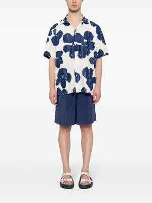 FAMILY FIRST Appliqué-logo Shorts - Blue