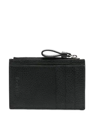 DOUCAL'S Logo-debossed Leather Card Holder - Black