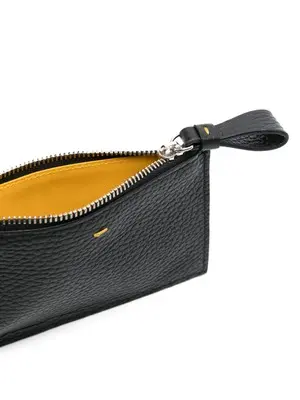 DOUCAL'S Logo-debossed Leather Card Holder - Black
