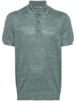 Corneliani Speckle-knit Polo Shirt
