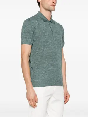 Corneliani Speckle-knit Polo Shirt