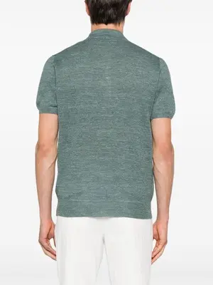 Corneliani Speckle-knit Polo Shirt