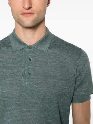 Corneliani Speckle-knit Polo Shirt