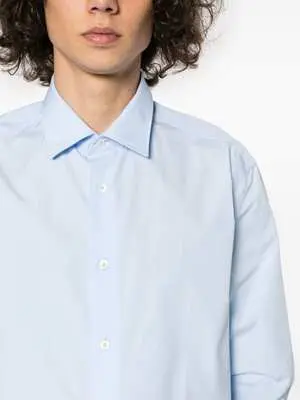 Paul Smith Cotton Poplin Shirt - Blue