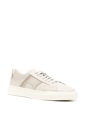 Santoni Panelled Leather Sneakers