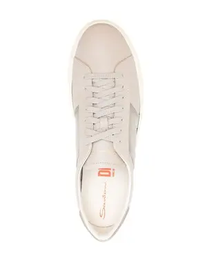 Santoni Panelled Leather Sneakers