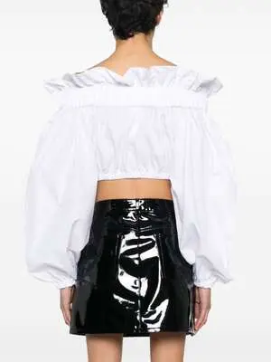 PATOU Bow-detail Cotton Crop Top