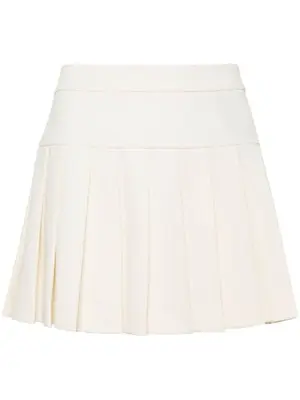 Palm Angels Pleated Mini Skirt - Neutrals