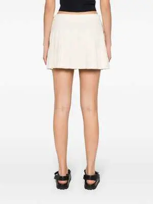 Palm Angels Pleated Mini Skirt - Neutrals
