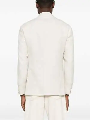LARDINI Basket-weave Single-breasted Blazer - Neutrals