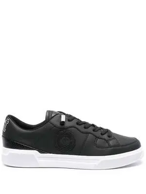 Just Cavalli Logo-patch Leather Sneakers - Black