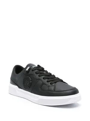 Just Cavalli Logo-patch Leather Sneakers - Black