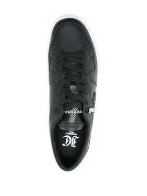 Just Cavalli Logo-patch Leather Sneakers - Black