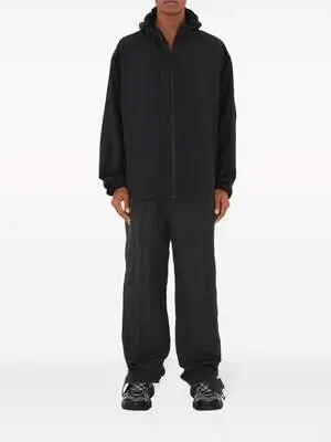 Burberry Crinkled Straight-leg Trousers - Black