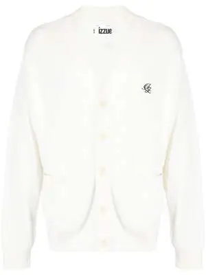 Izzue Logo-embroidered Cotton Cardigan