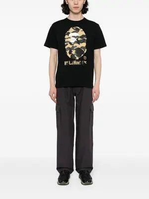 A BATHING APE Camo Big Ape-print T-shirt - Black