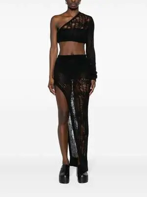 Rick Owens Ziggy Open-knit Crop Top