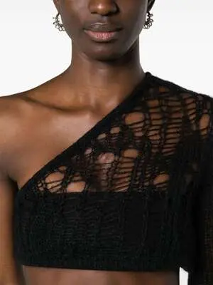 Rick Owens Ziggy Open-knit Crop Top