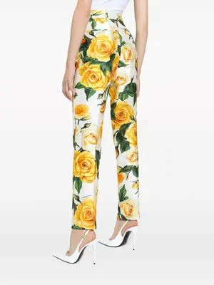 Dolce & Gabbana Rose Print Trousers