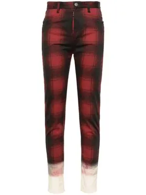 MAISON MARGIELA Tartan Check Tapered Trousers