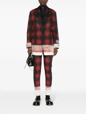 MAISON MARGIELA Tartan Check Tapered Trousers
