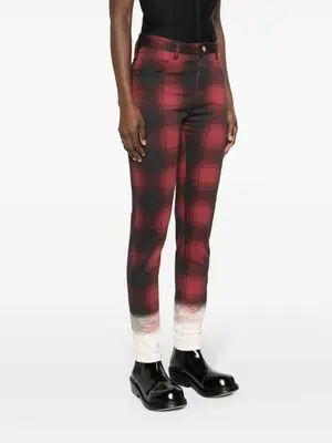 MAISON MARGIELA Tartan Check Tapered Trousers