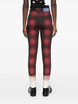 MAISON MARGIELA Tartan Check Tapered Trousers