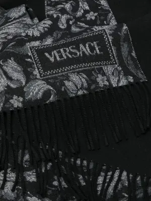 Versace Barocco Fringed Blanket