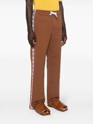 Casablanca Logo-patch Organic Cotton Track Pants - Brown