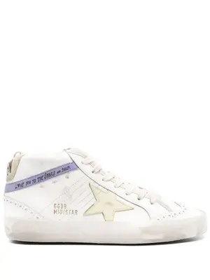 GOLDEN GOOSE Mid Star Hi-top Sneakers - White