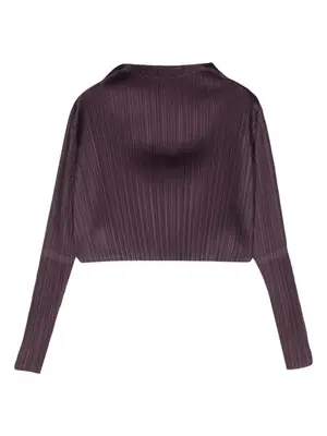 Issey Miyake January Pleated Cropped Top