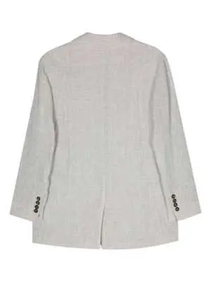 Brunello Cucinelli Intertwined Linen-blend Blazer