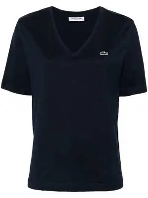 Lacoste Logo-embroidered T-shirt - Blue